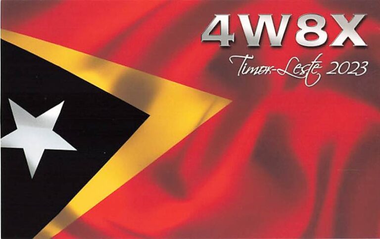 近着QSL 4W8X(Timor-Leste)チモールｰレステ│JA2MNB/K7NB